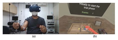 A Volunteer Using Immersive Vr Platform Using Htc Vive Pro With Emg