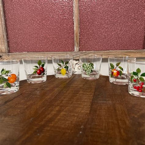 Vintage Fruit Glasses Etsy