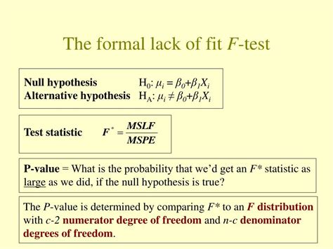 ppt linear lack of fit lof test powerpoint presentation free