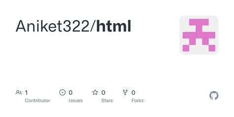 GitHub Aniket Html