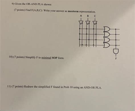 solved 9 given the or and pla shown 7 points find