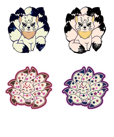 Chibi Kitsune Fox Mens Funny Digital Art By Kitsune Pixels