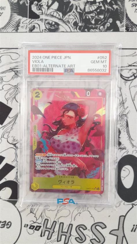 One Piece Jpn Viola Eb01 Alternante Art Psa 10 Carretto Di Carta