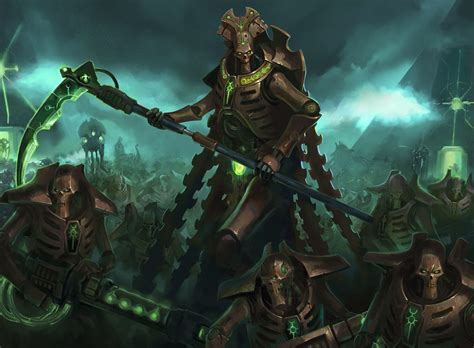 Necron Overlord Art By David Sondered 40k Gallery
