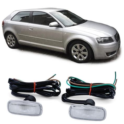 For Audi A8 4d A4 B5 A3 8l A6 C5 Tt 8n A2 2x Side Indicator Silver White Ebay Australia