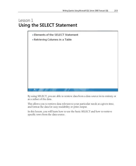 2778 A En Writingqueriesusing Mssqlservertranssql 2778 A En Writingqueriesusing Mssqlservertranssql