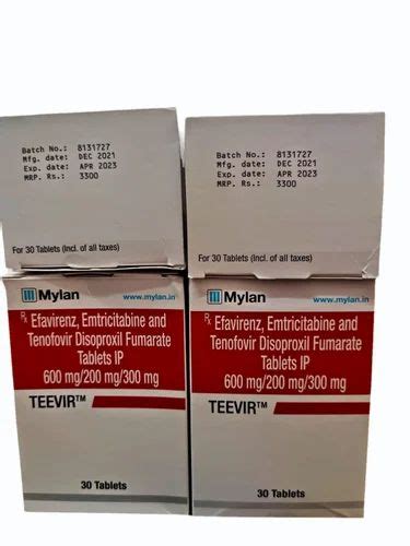 Teevir Tenofovir Tablet Mylan Treatment Hiv At ₹ 1001bottle In Nagpur
