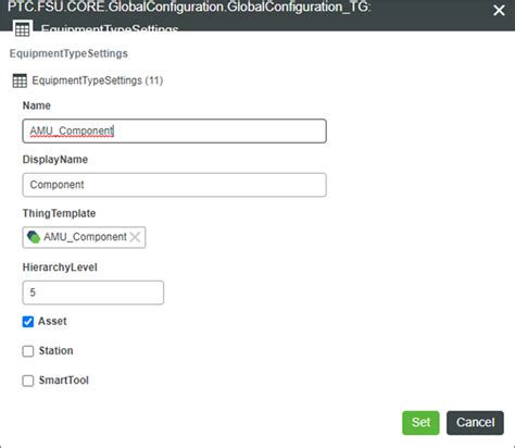 asset configuration