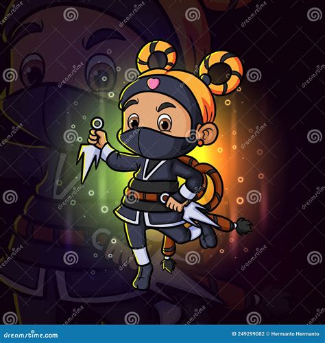 Cartoon Girl Ninja Cute