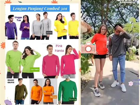 Bisa Cod Kaos Polos Lengan Panjang Soft Katun Combed 30s Kaos