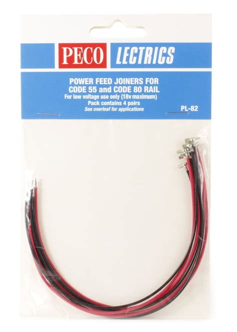 Peco Pl 82 N Gauge Power Feed Joiners For Code 55 And Code 80 Rail