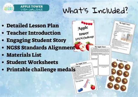 Apple Tower Stem Challenge By Inbals Science Fun Tpt