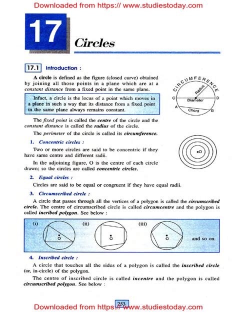 Icse Class 10 Bansal Maths Chapter 17 Circles Pdf
