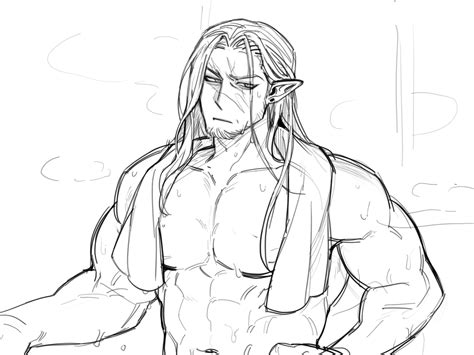 Chweng 4 Uyyu Original Highres 1boy Abs After Bathing Bara