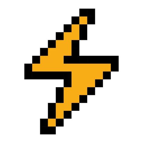 Pixel Lightning Vector Art Icons And Graphics For Free Download
