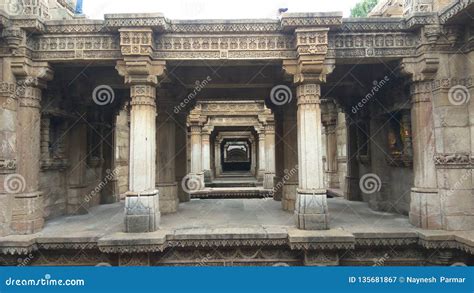 Landscape View Of Adalaj Step Well Editorial Photography Image Of