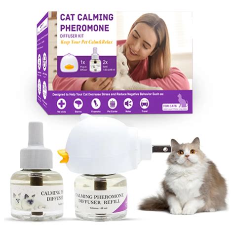 Cat Calming Pheromone Diffuser Kit 30 Day Relaxant Plug In And Calming