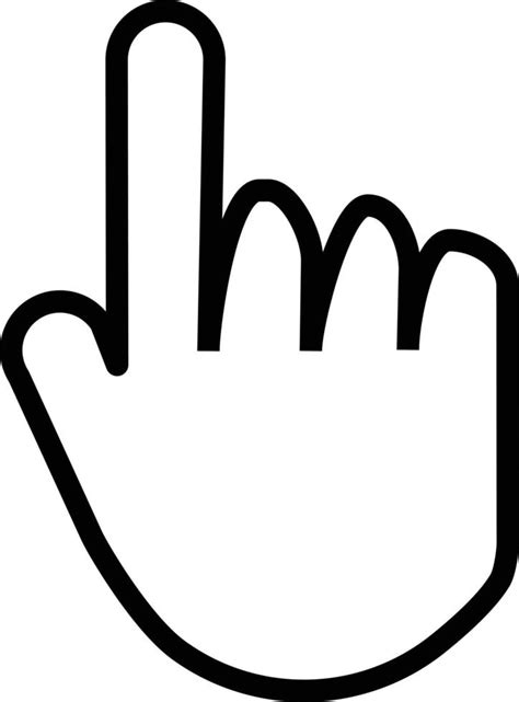 Mouse Cursor Icon Vector Icon In A Simple Hand Shape 21021033 Vector