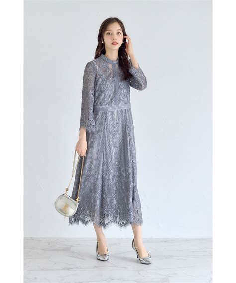 【楽天市場】裾スカラップカットパネルレース×ラインレースワンピース【rapole ラポール】tocco Closet トッコクローゼット