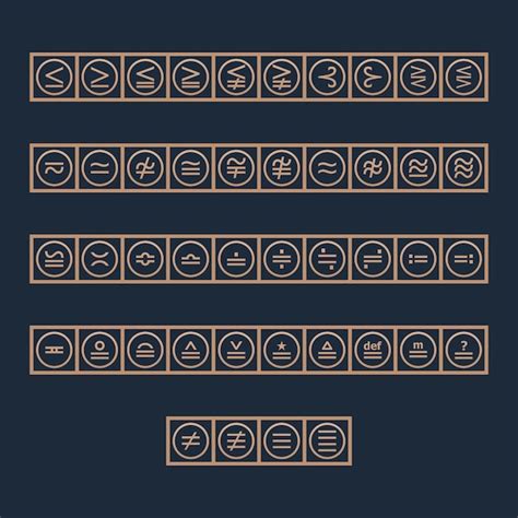 Premium Vector Illustrations Of Comparison Symbols Used For Logo