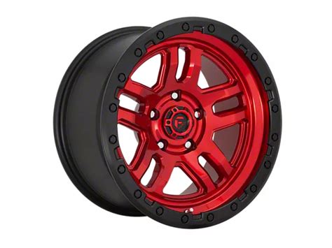 Fuel Wheels Frontier Ammo Candy Red With Black Bead Ring 6 Lug Wheel 20x9 1mm Offset