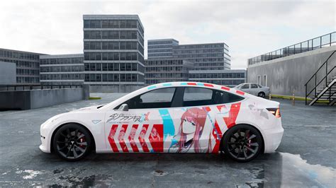 Anime Itasha Zero Two Full Car Wrap Fit With Any Cars Vinyl Graphics C