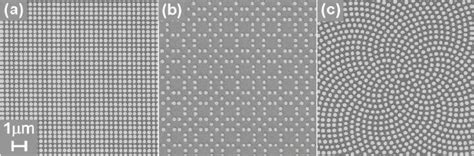 Sem Micrographs Of Periodic A Fibonacci B And Ga Spiral C Arrays Download Scientific