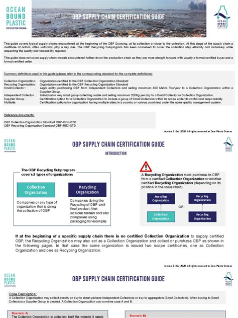 Obp Certification Guide Pdf Recycling Certification