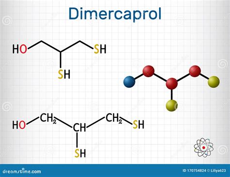 Dimercaprol Bal British Anti Lewisite C3h8os2 Molecule It Is