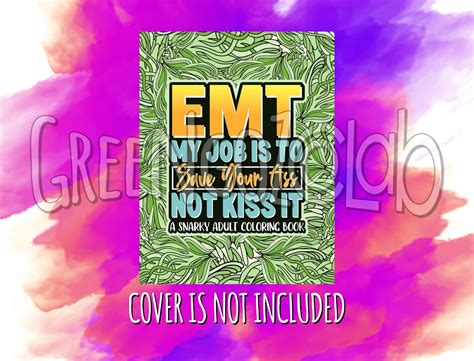 Emt Coloring Book Pages For Women Men Funny Appreciation Printable