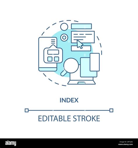 Customizable Index Blue Linear Icon Concept Stock Vector Image And Art Alamy