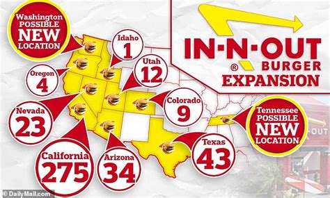 In And Out Burger California Map In N Out Burger Restaurant American