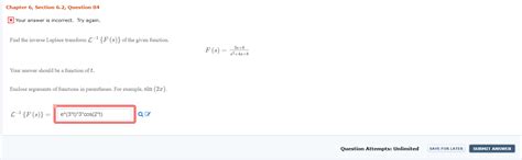 Solved Chapter 6 Section 6 2 Question 04 X Your Answer Is Chegg Com