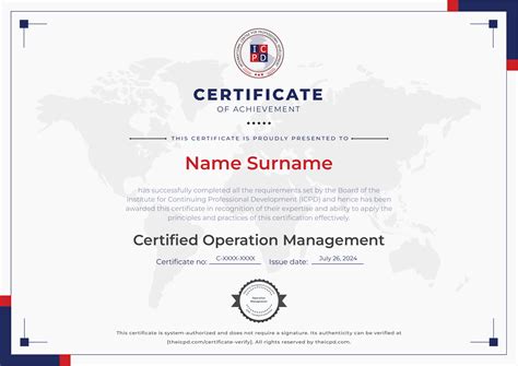 Operation Management Certification