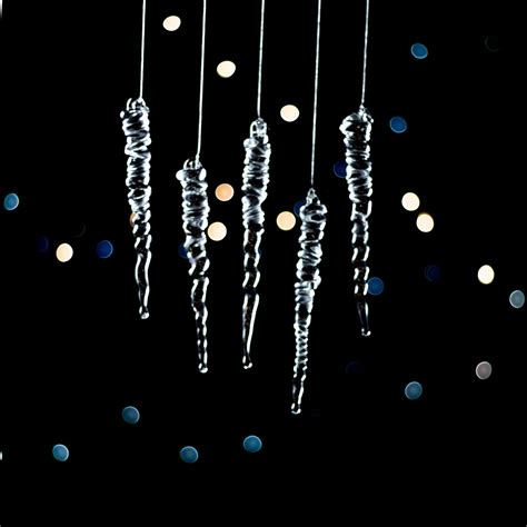 Glass Icicles Christmas Tree Holiday Ornaments Maker Marketplace