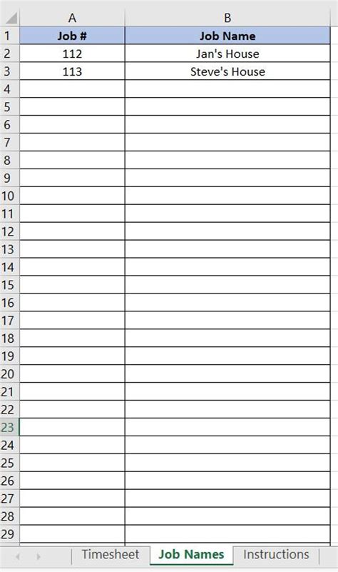 Weekly Timesheet Excel Spreadsheet Etsy