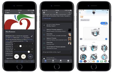 Official Wikipedia App For Ios Introduces Dark Mode And Imessage Sticker Pack Macrumors