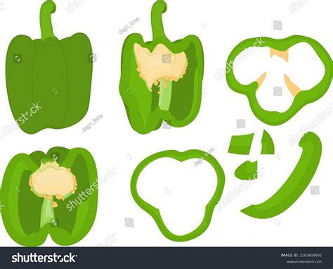 14177 Imágenes De Pimiento Morron Verde Cortado Imágenes Fotos Y