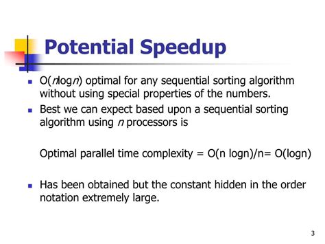 Ppt Advanced Parallel Sorting Algorithms Techniques And Complexities