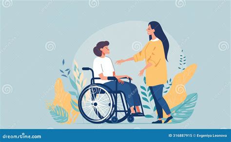 Title Support And Compassion Stock Illustration Illustration Of Assistance Disabled 316887915