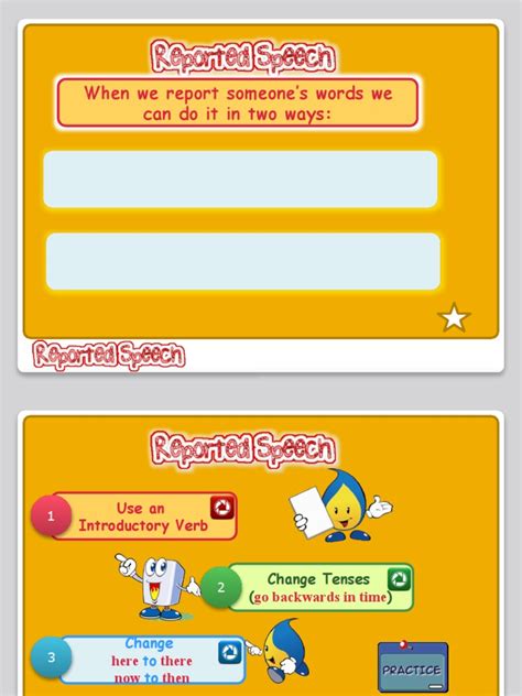 Reported Speech Rules And Practice Pdf Syntax Linguistic Morphology