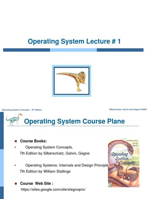 Operating System Concepts Lecture 2 Pdf Operating System Computer Data Storage