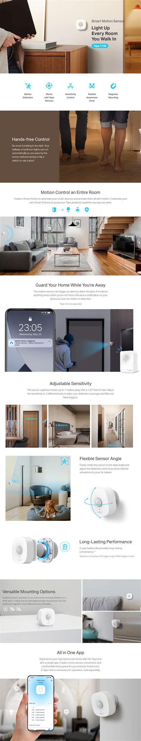 TP Link Smart Motion Sensor Tapo T100 Umart Com Au