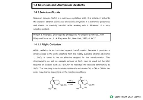 Chemistry 9 Selenium And Aluminium Oxidants Benzylic Oxidation