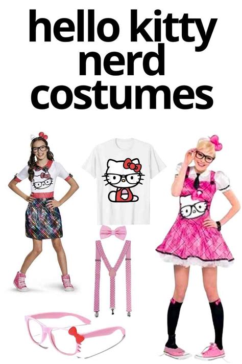 Costume Da Nerd Di Hello Kitty Hello Kitty Instant Nerd Geek Costume