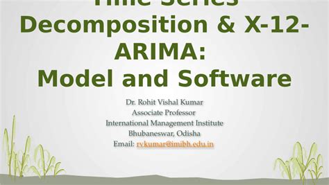 Pdf Time Series Decomposition And X 12 Arima Model And Software