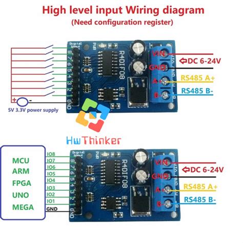 Jual R4DIF08 8CH Digital Input TTL Switch RS485 Modbus RTU For PLC Expand Kota Surabaya