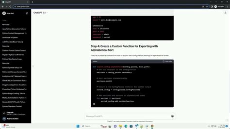 Export With Alphabetical Sort In Python Configparser Youtube