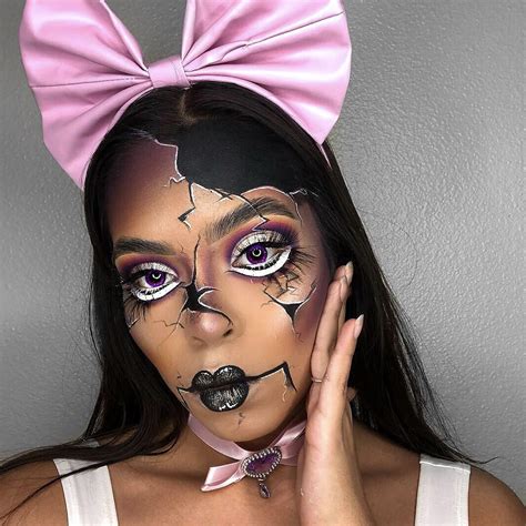 Halloween Broken Doll Makeup
