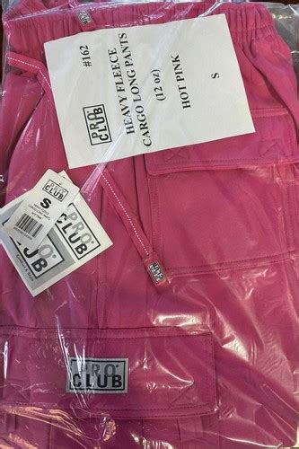 Pro Club Women Heavyweight Fleece Cargo Pants In Pink And Hot Pink Ebay